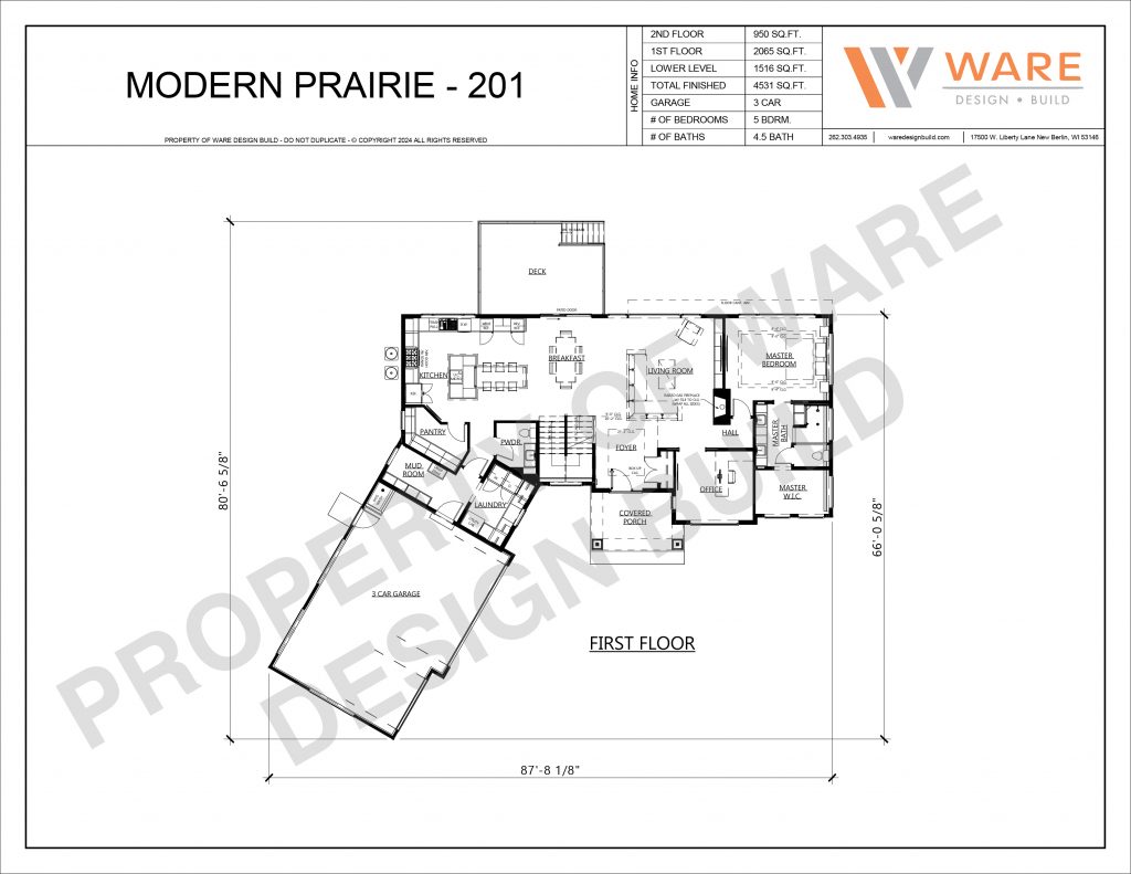 Modern Prairie 2 Story Plans 201 - Ware Design Build