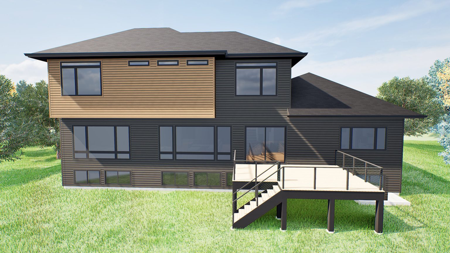 Modern Prairie 2 Story Plans 201 - Ware Design Build