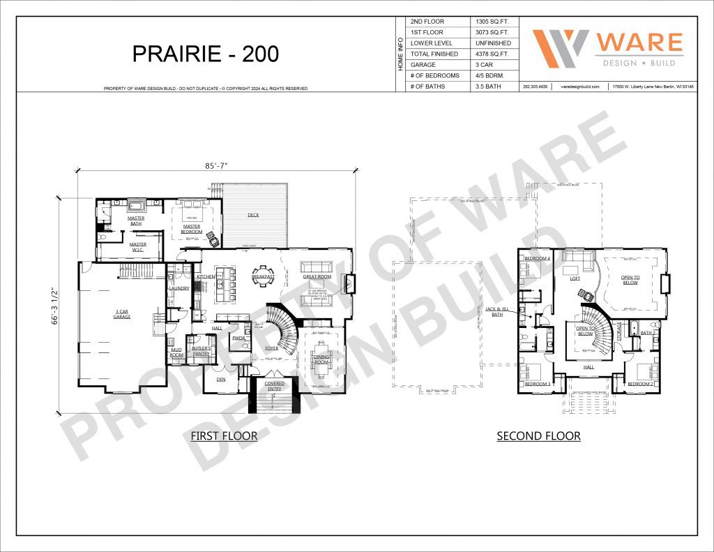 Prairie 2 Story Plans 200 - Ware Design Build